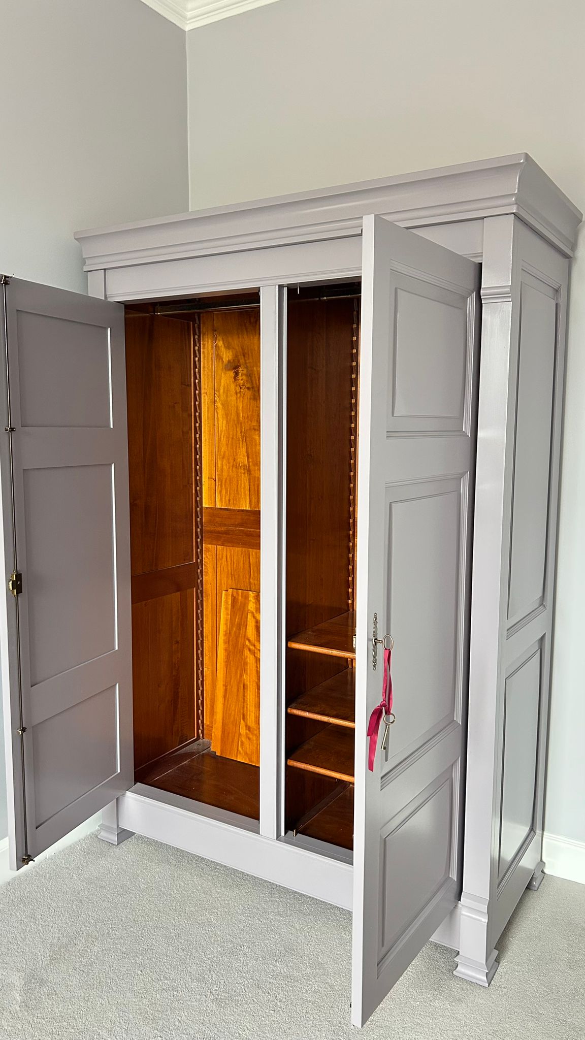 Case study: Painting a solid wood wardrobe | Ian Merriman Hand Painted Kitchens